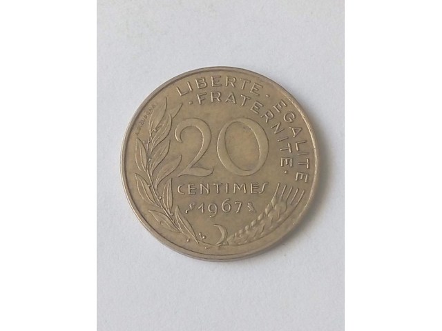 20 Centimes 1967.godine - Francuska -