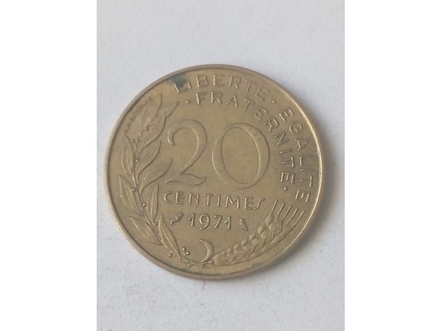 20 Centimes 1971.godine - Francuska -