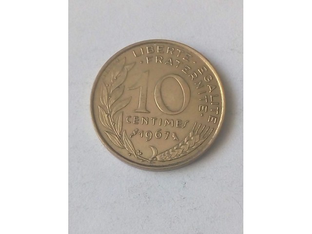 10 Centimes 1967.godine - Francuska -