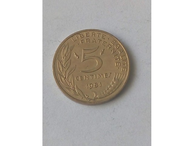 5 Centimes 1981.godine - Francuska - LEPA -