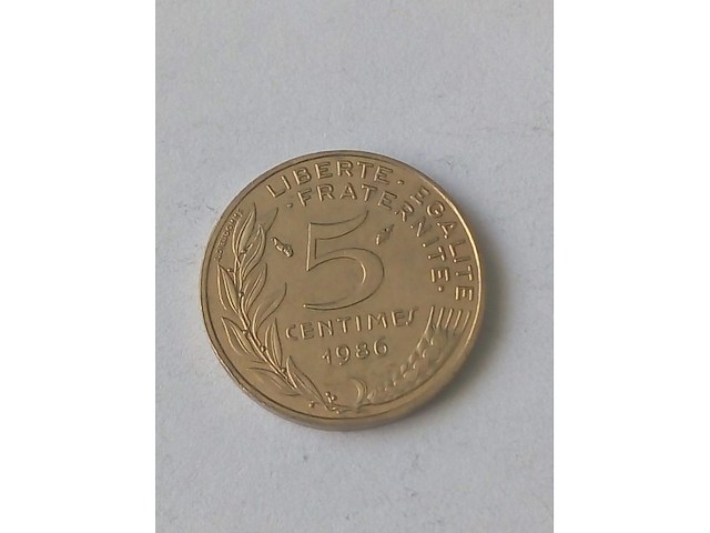 5 Centimes 1986.godine - Francuska - LEPA -