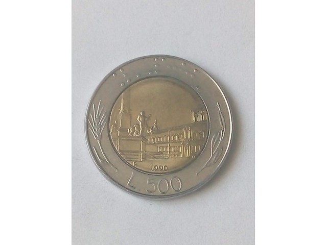 500 Lira 1990.godine - Italija - Bimetal -