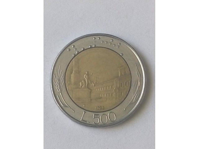 500 Lira 1983.godine - Italija - Bimetal -