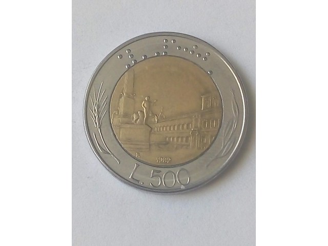 500 Lira 1982.godine - Italija - Bimetal -