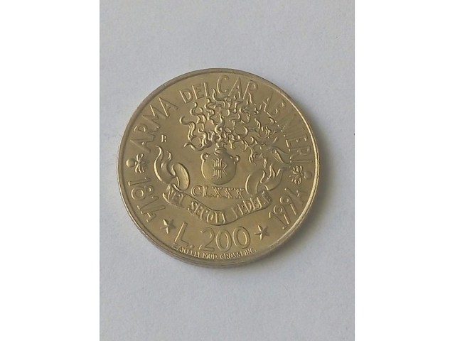 200 Lira 1994.g - Italija -Jubilarna - Bomba -