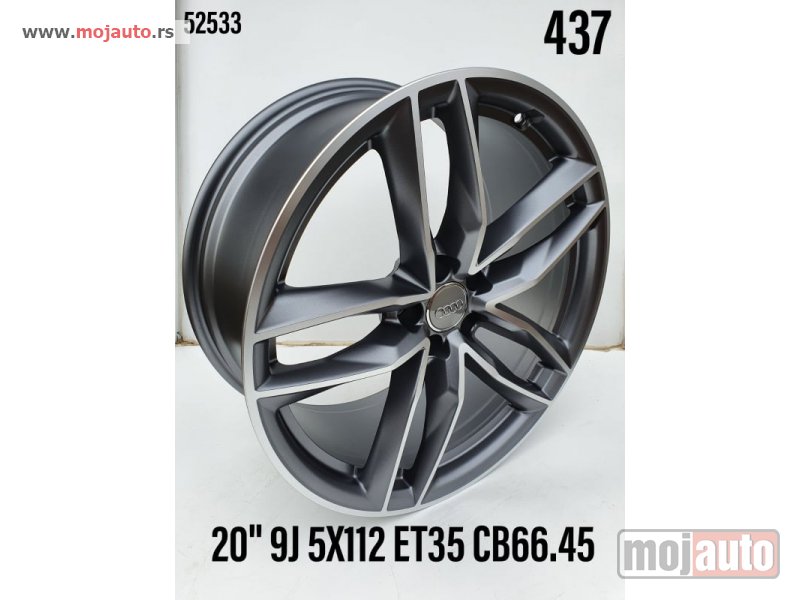 Audi 20 alufelne 5x112/9jota/et35/cb 66,45. boja:gun metal siva.