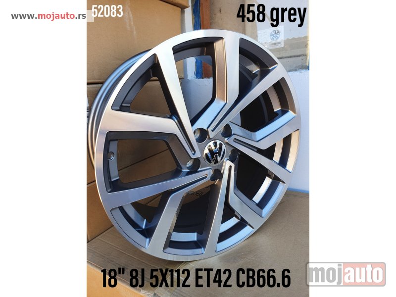 Vw 18 alufelne 5x112/8jota/et42/cb 66,6. Boja:gun metal siva.