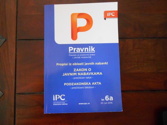 Pravnik 6a - Zakon o javnim nabavkama