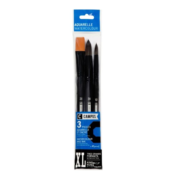 Campus brushes set 3 watercolour brushes XL