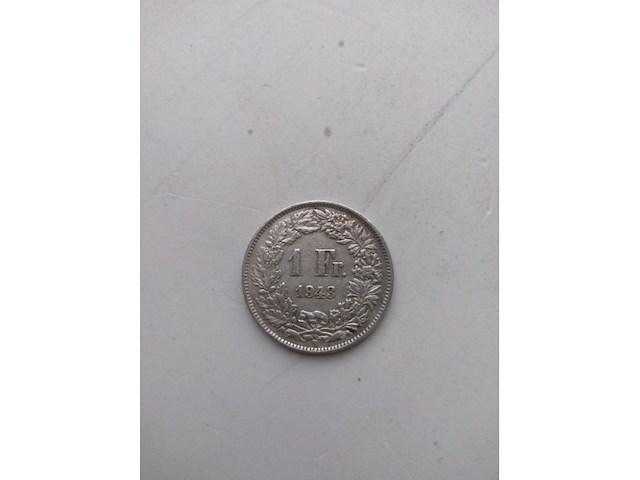 1 franak  Švajcarska 1943.