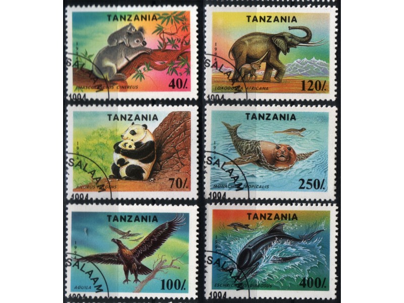 kt333v 29.jul1994 Tanzania Mi1775-81 -o-6/7