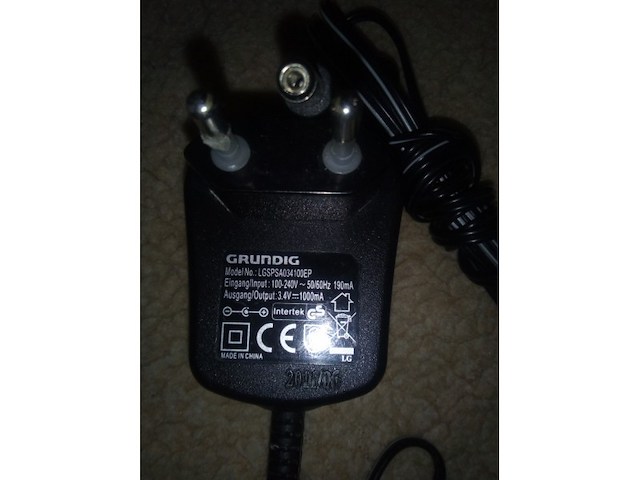 AC-DC Adapter 3,4V 1000mA  Grundig LGSPSA034100EP