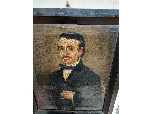 gradjanski portret - ulje na platnu 1870 TOKARIC