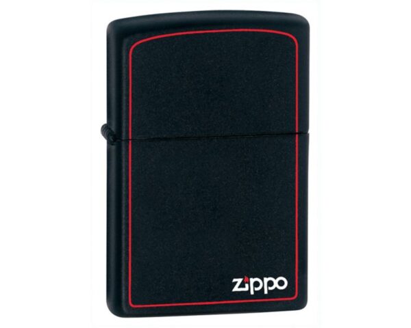 Zippo 218 ZB Black Matte w/ Red Border