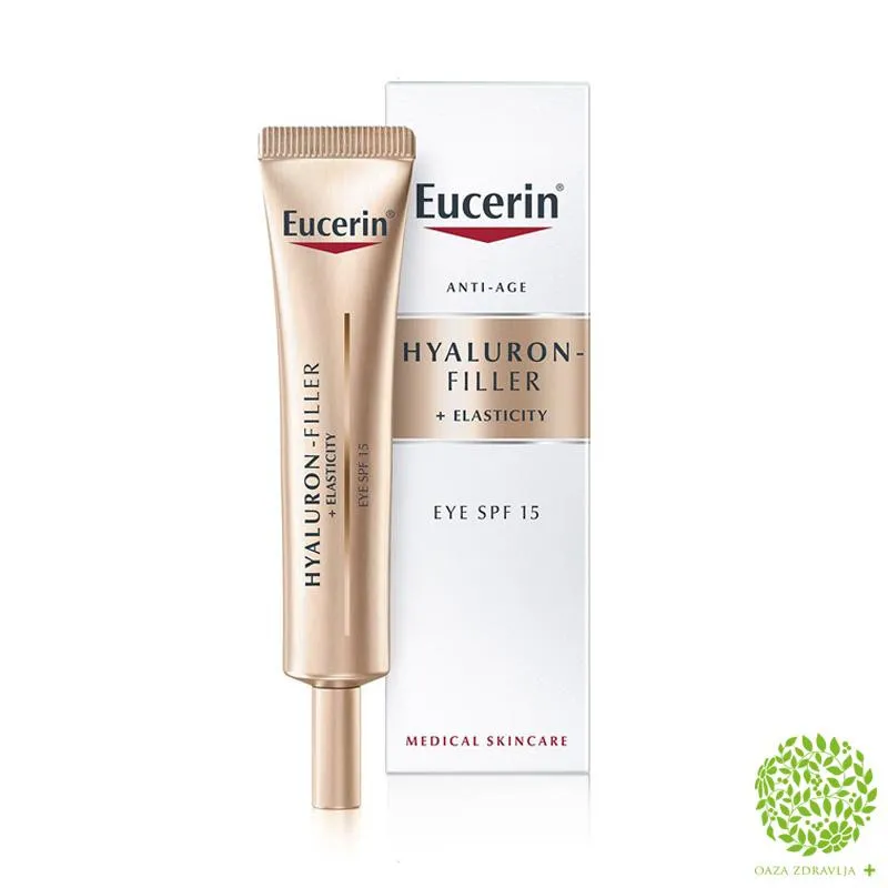 EUCERIN HYALURON FILLER+ ELASTICITY KREM OČI 15ML SPF15