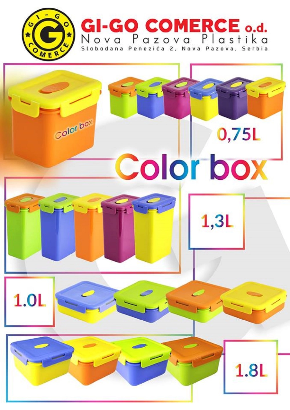 Plastične kutije Color Box