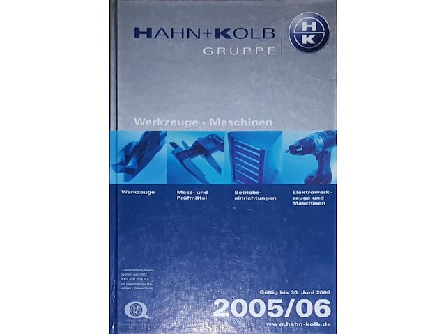 Katalog Alata `Hahn-Kolb` Germany
