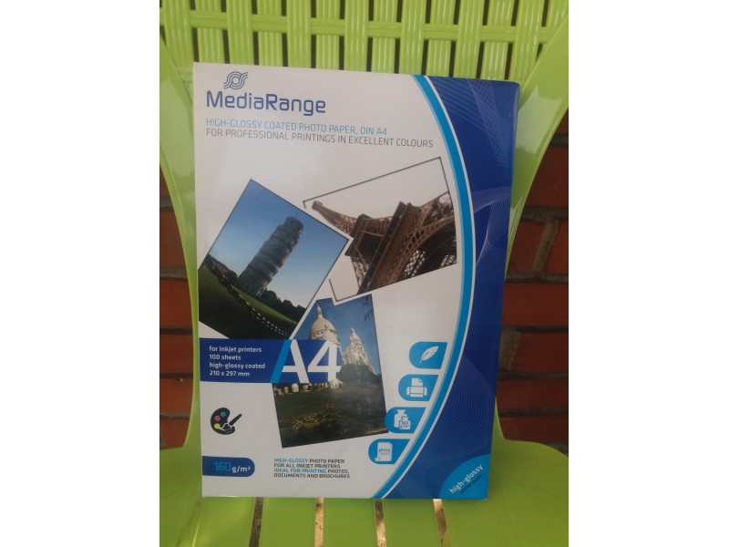 MEDIARANGE FOTO-PAPIR INKJET A4 160GR GLOSSY