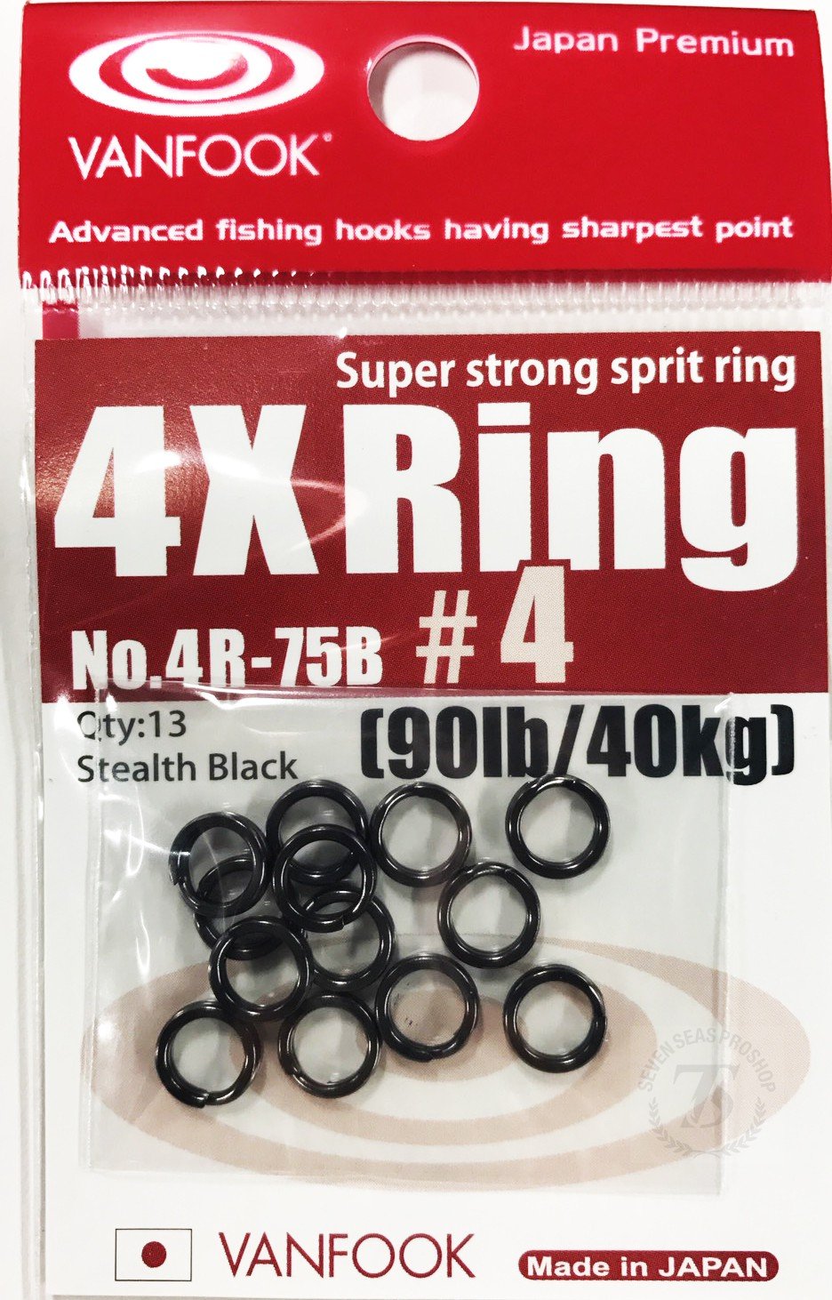 VANFOOK 4R-75B(4X Split Ring) Stealth Black #6