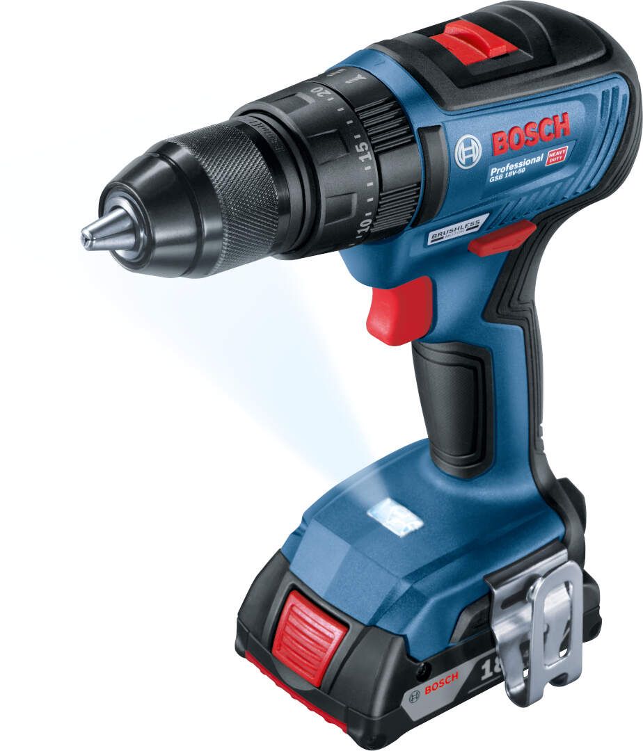 .Bosch-akumulatorska vibraciona bušilica-odvrtač GSB 18V-2,0Ah/2kom (06019H5100)GSB18v-50