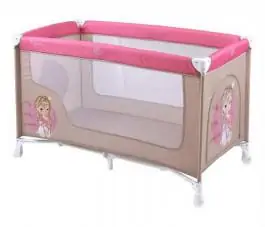 Prenosivi krevetac za bebe Nanny 1 Nivo Beige & Rose Princess BERTONI