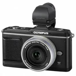 Digitalni fotoaparat E-P2 crni, Pancake komplet (srebrni) sa EVF tražilom OLYMPUS