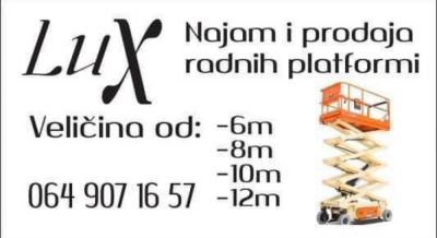 Iznajmljivanje i prodaja radnih platform