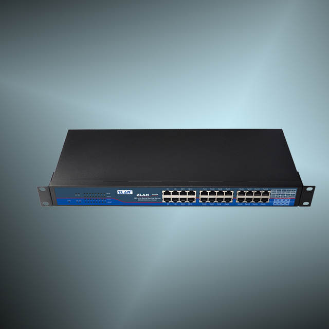 ZLAN industrijski 16-portni 1U/19" rack-mount RS-232/422/485 serijski device server i MODBUS gateway ZLAN5G40A, RJ-45 portovi, 4 x LAN svič, metalno kućište, 230Vac napajanje, -40~85°C