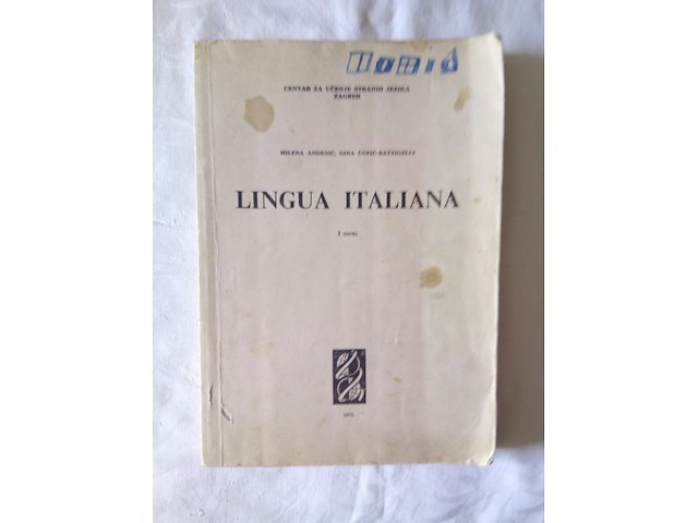 Lingua italiana - I corso