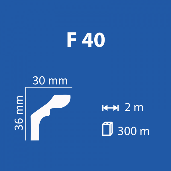 F40 Unutrašnja dekorativna XPS lajsna