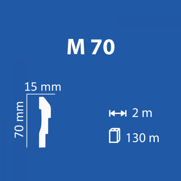 M70 Unutrašnja dekorativna XPS lajsna