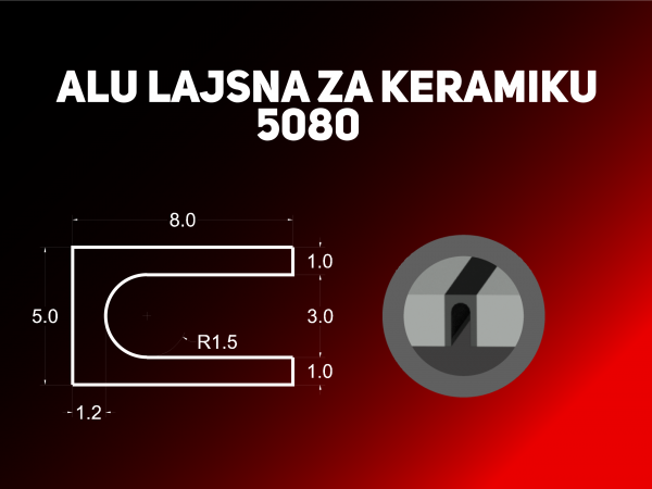 ALU LAJSNA 5080 MX01 SR SJAJ