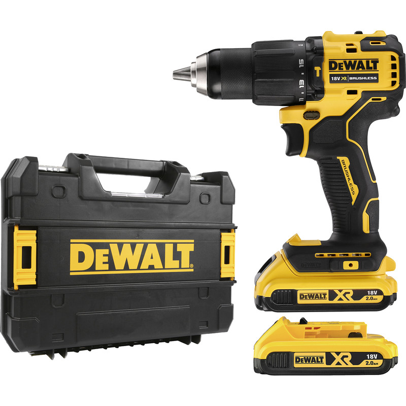 DeWalt Akumulatorska udarna bušilica - odvrtač DCD709D2T, 18V/2Ah, bez četkica