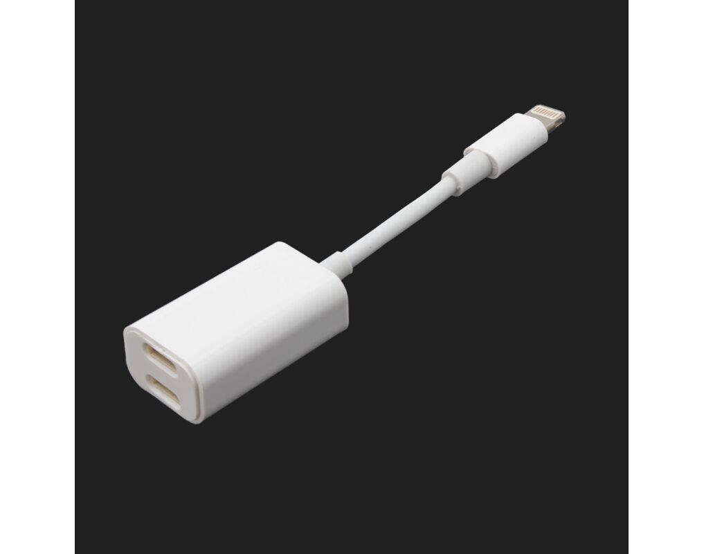 Adapter - slusalice i punjenje IP-8 iPhone lightning beli