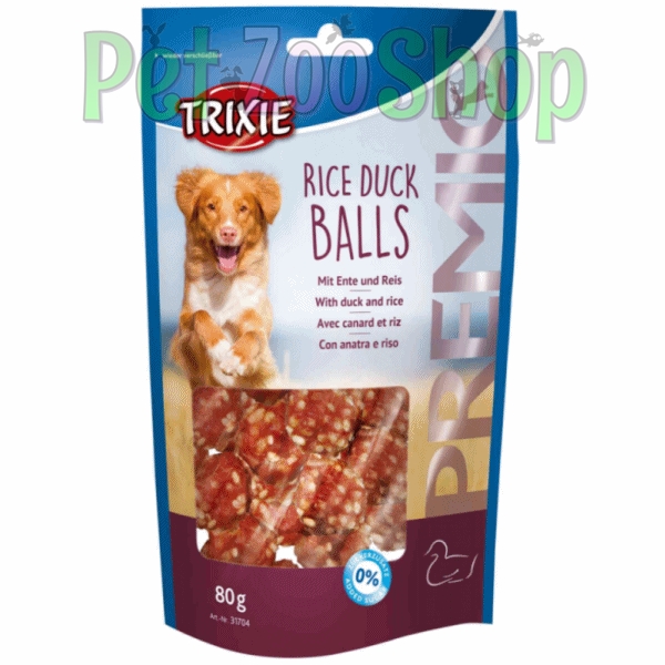 Poslastica za pse kuglice – PREMIO Rice Duck Balls – Trixie – 80g