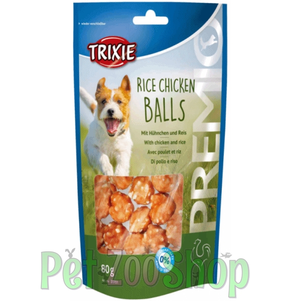 Poslastica za pse kuglice – PREMIO Rice Chicken Balls – Trixie – 80g