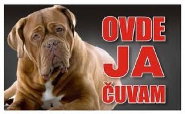 Tabla-Ovde ja čuvam BORDOŠKA DOGA