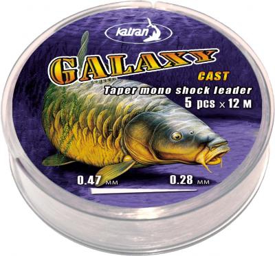 Katran Tapered mono shock leader Galaxy cast – konusni najlon