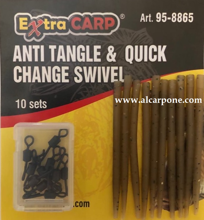 Extra Carp Anti Tangle Sleeves + Quick Change Swivels 8865
