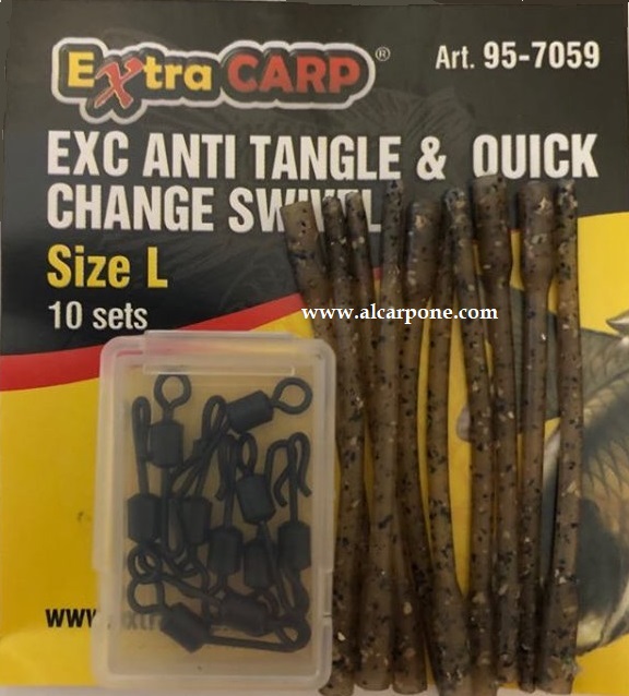 Extra Carp Anti Tangle Sleeves + Quick Change Swivels 7059