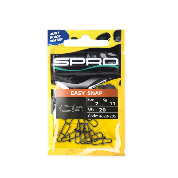 Spro Brze Kopče – Matt Black Easy Snap