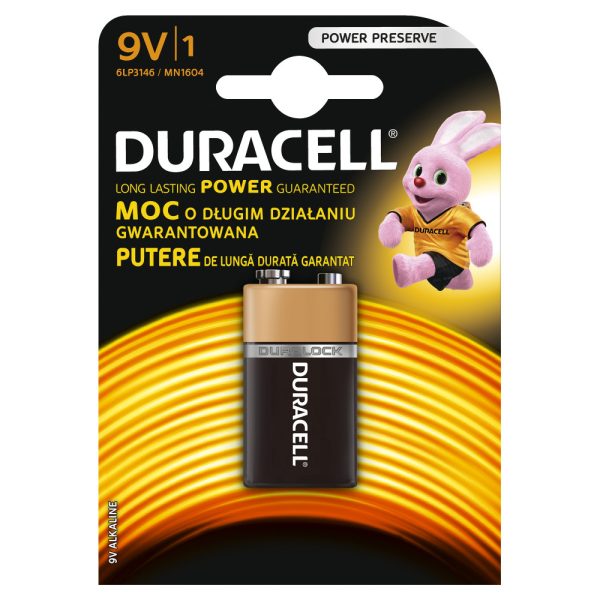 Alkalna baterija Duracell 9V