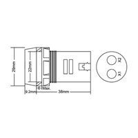 AMPERMETAR 29x29mm, 1-100A AC