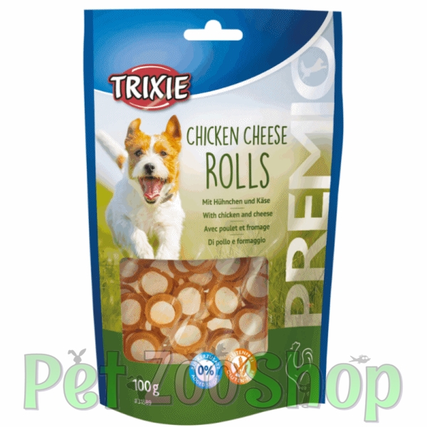 Poslastica za pse – PREMIO Chicken Cheese Rolls – Trixie – 100g
