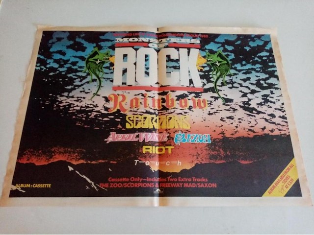 CASTLE DONNINGTON  ROCK FEST `80 POSTER