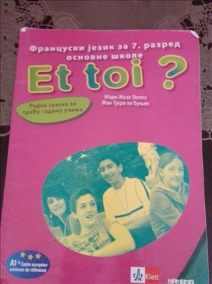 Radna sveska za Francuski jezik za 7. sedmi razred