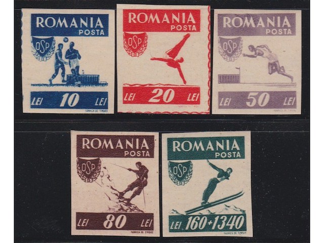 Rumunija 1946 Sport nezupcana serija cisto