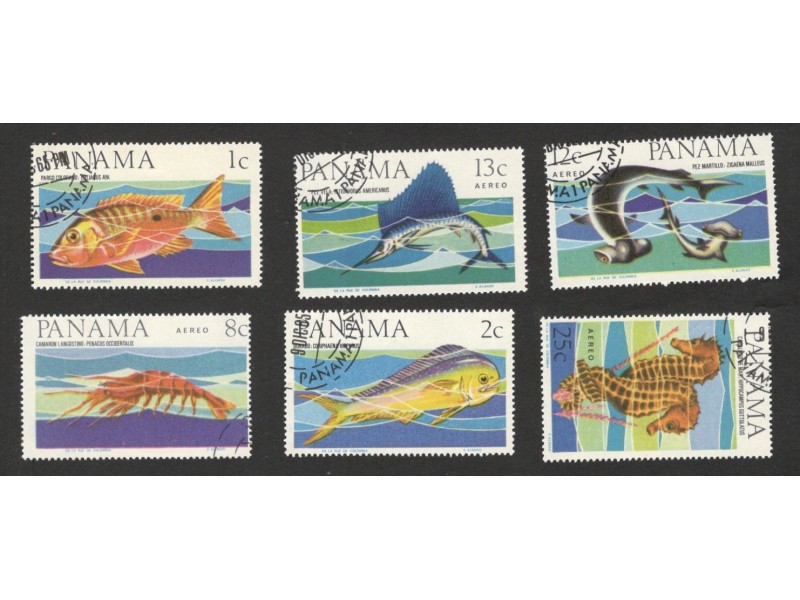 PANAMA-PONISTENA SERIJA-FAUNA-RIBE-1967.