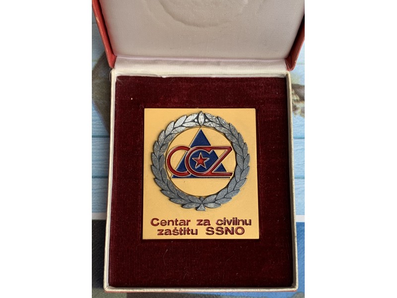 centar za civilnu zastitu plaketa u kutiji CCZ