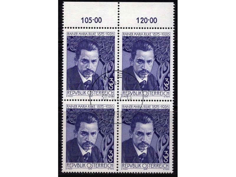 Austrija 1976 god. Rainer Maria Rilke , Cetverac